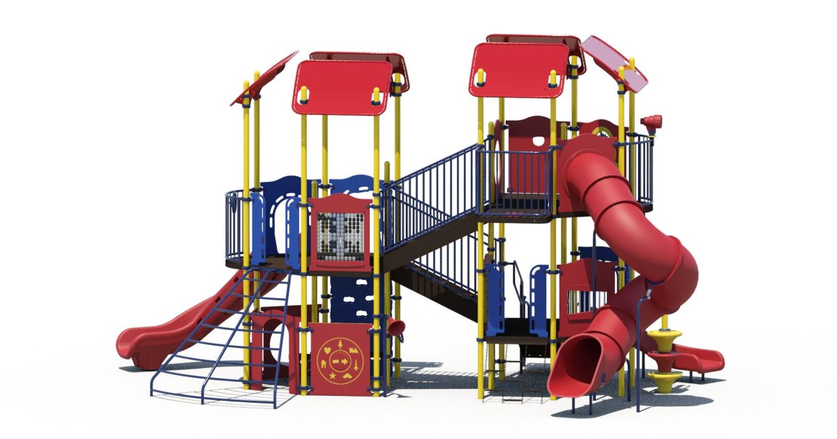Modular 3.5" Play Structure with Playcraft Designer’s Choice, Climbing ...