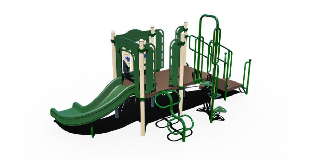 Modular 3.5" Play Structure with Climbing Events, Slides | Playcraft ...