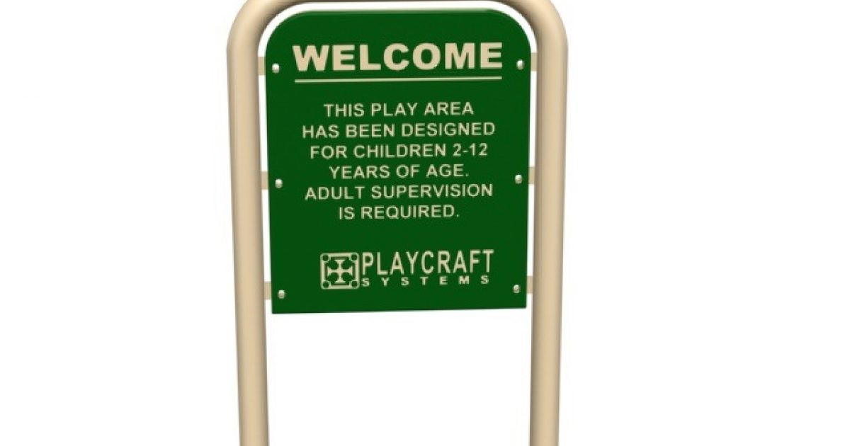 Age Appropriate Safety Sign (HDPE) | Playcraft Systems