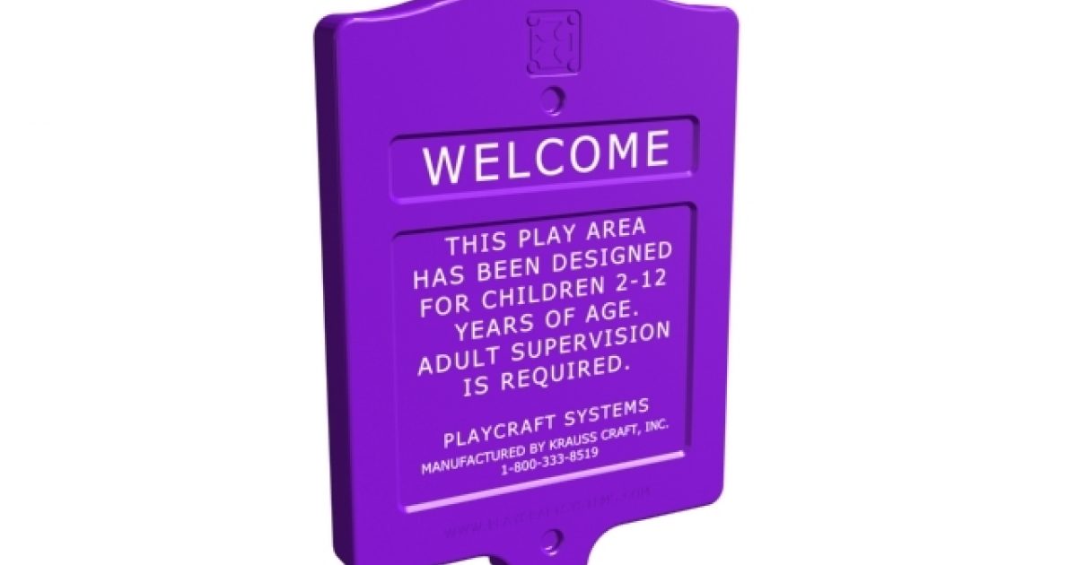 Age Appropriate Safety Sign (Roto) | Playcraft Systems