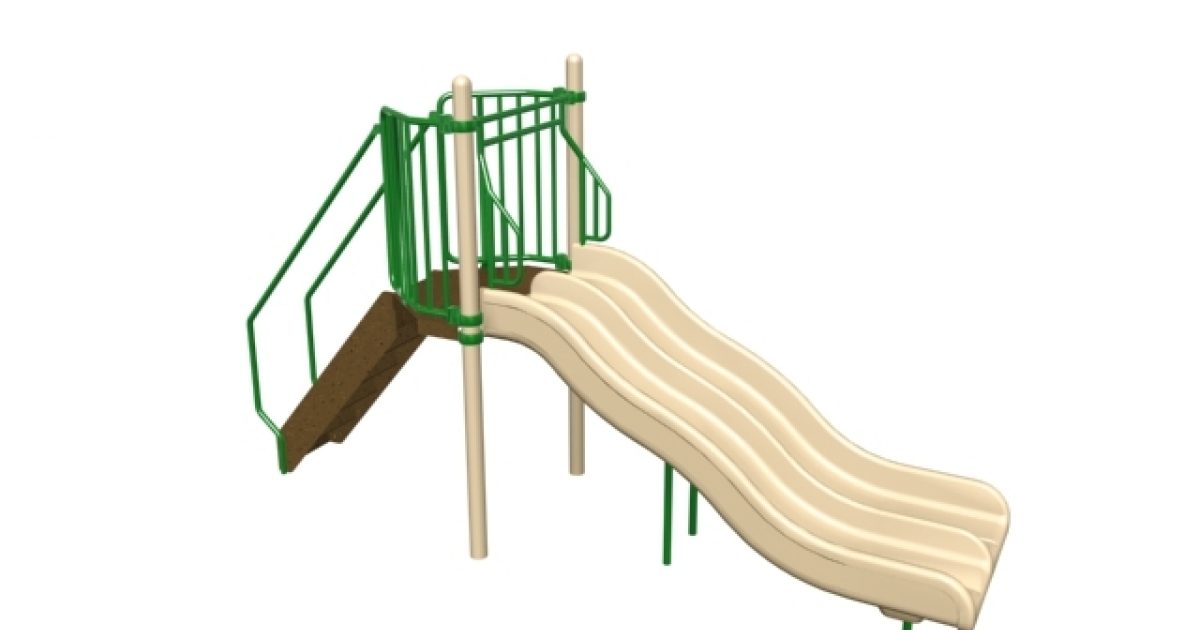 Freestanding Double Wave Slide (48in) | Playcraft Systems