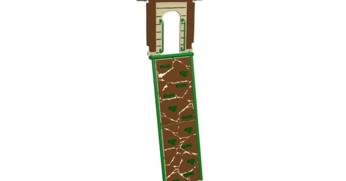 Climber, Poly Climb Wall w/ Tree House Entry 96in | Playcraft Systems