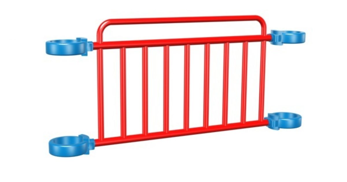 Push-Out Barrier Wall Above Wall (Single Bar) | Playcraft Systems