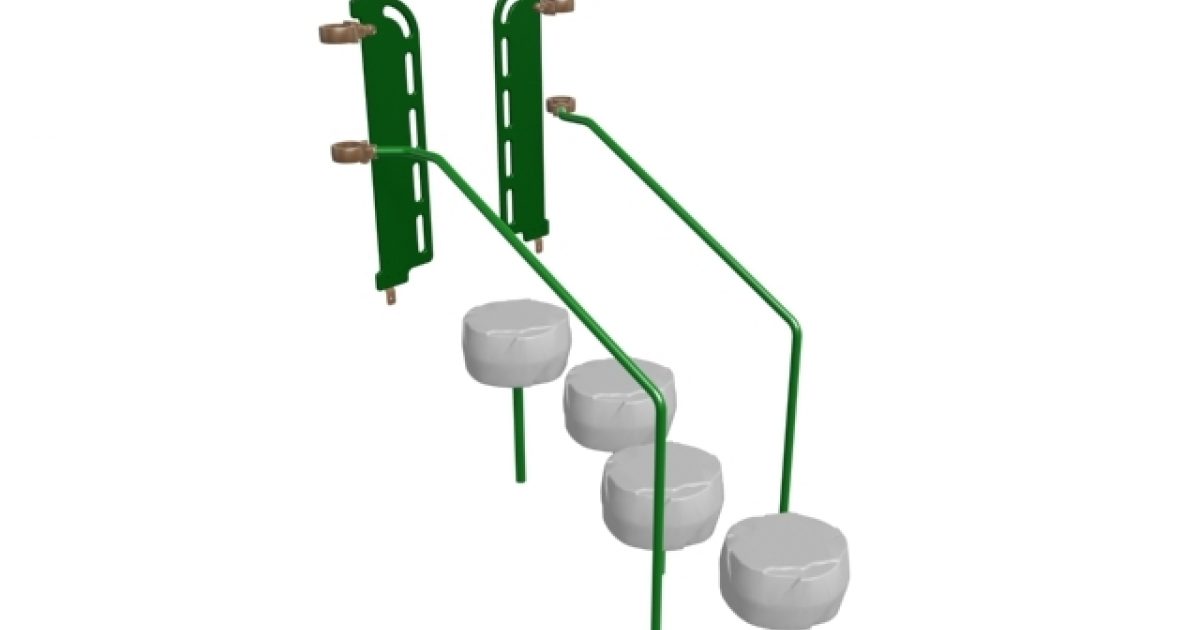 Climber, Step-Up 36in (Rock, w/ Hand Rails) R35 | Playcraft Systems