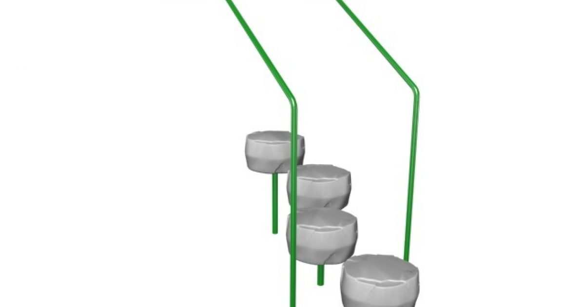 Climber, Step-Up 36in (Rock, w/ Hand Rails) R5 | Playcraft Systems